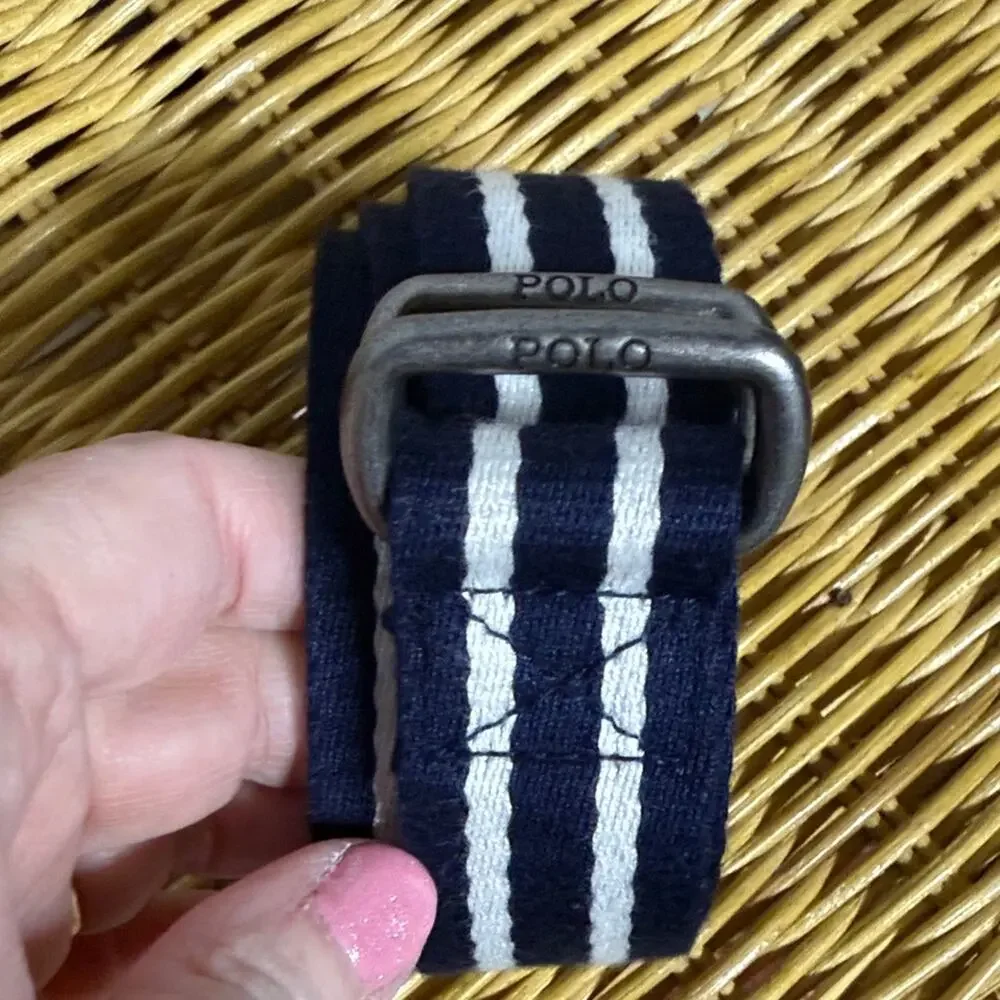 Polo Ralph Lauren | Accessories | Polo Blue White Striped Web Belt ...